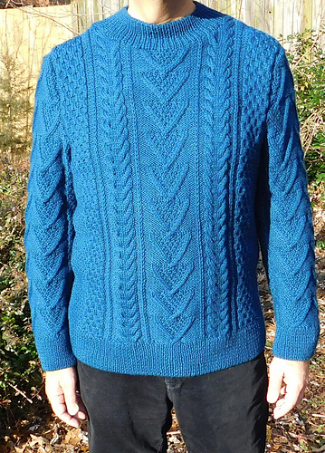 Ravelry: Cambridge Men's Aran pattern by Donna Estin