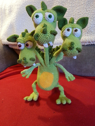 Ravelry: Brutus-Brian-Boris the Three Headed Dragon pattern by IlDikko