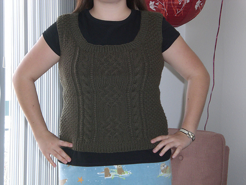Ravelry: Aran Accent Vest pattern by Patons