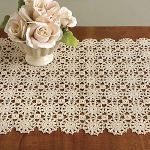 Ravelry: Crochet Motif Table Scarf pattern by Coats & Clark