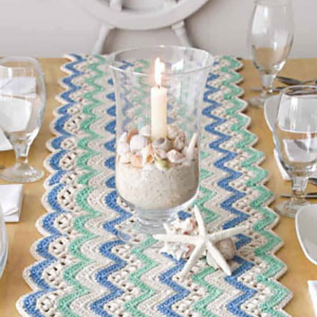 Ravelry: Sand, Sea & Sky Table Runner pattern by Patsy Harbor