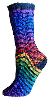 Ravelry: Rainbow Striped Socks pattern by Laura A.