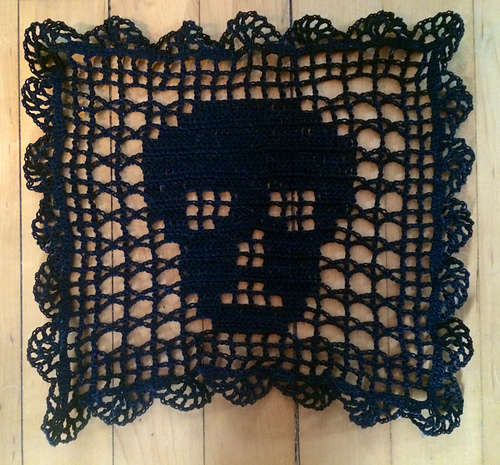 Ravelry: Filet Skull Doily pattern by Maria Merlino