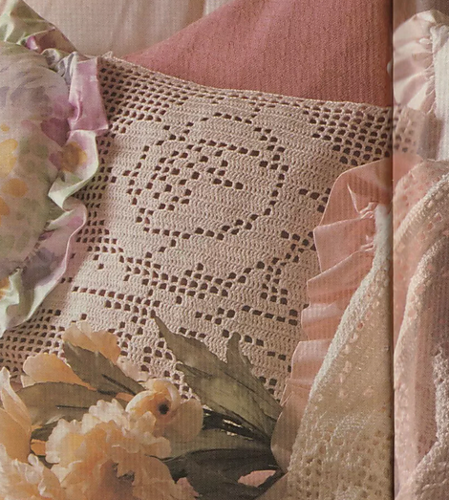 Ravelry: Filet Mesh Rose Pillow pattern by Quick & Easy Crochet