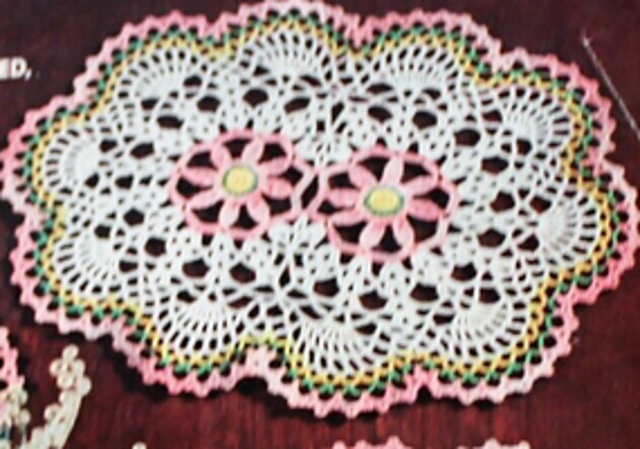 Ravelry: The Three Way Daisy - Oval Doily pattern by American Thread ...