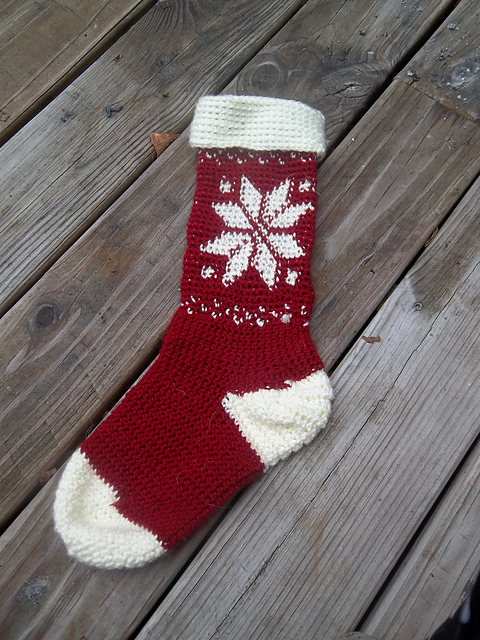 Ravelry: Snowflake Stocking pattern by DS Designs Handmade