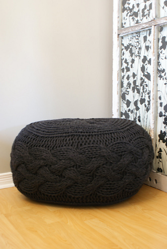 Ravelry: Pouffe / Footstool / Ottoman Super Chunky Cable Knit 25 ...