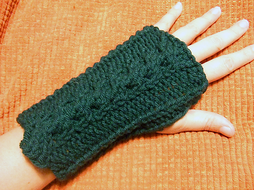 Ravelry: Cabled Wristlets pattern by Lion Brand Yarn