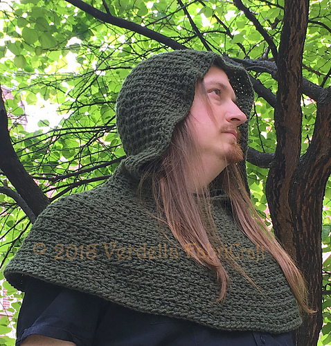 Ravelry: Medieval Fantasy Hooded Cowl pattern by Kelsey Green