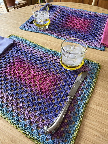 Ravelry: Chromatic Granny Placemats pattern by Edie Eckman