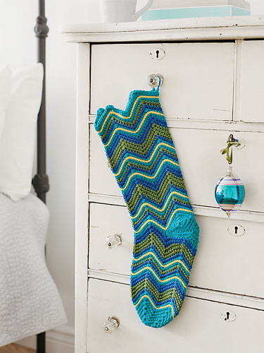 Ravelry: Ripple-Stitch Stocking pattern by Edie Eckman