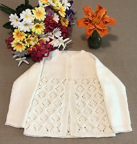 Ravelry: Bouquet de fleurs cardigan pattern by Anne B Hanssen
