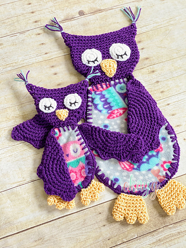 Ravelry: Owl Fleece Loveys pattern by Erin Greene