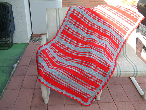 Ravelry: Striped Two-Color Crocheted Afghan pattern by Lion Brand Yarn