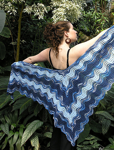 Ravelry: Pacific Waves Shawl pattern by Danielle Miner