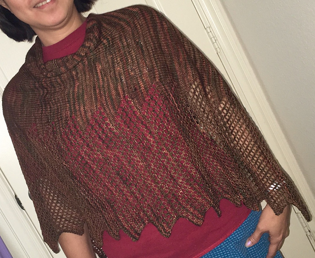 Ravelry: elei's Lattice Lace Poncho