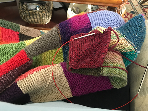 My memory blanket made from stash : r/knitting