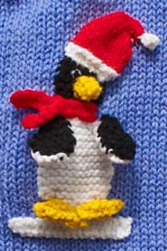Ravelry: Christmas Stocking with Penguin or Robin design pattern by ...