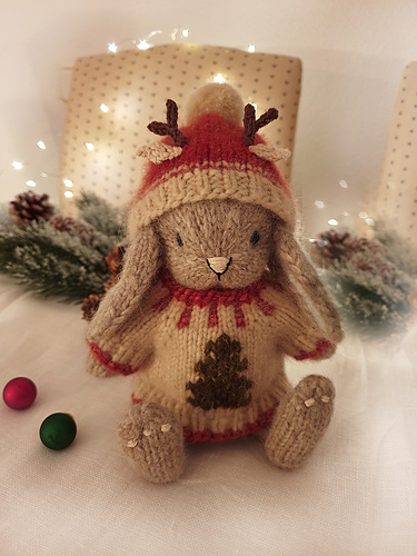 Ravelry: Christmas Bunny Rabbit Outfit pattern by Irina Davydova Listarova