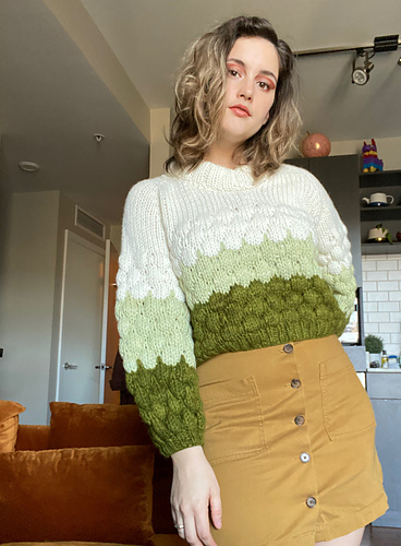 Ravelry: Tricolor Bubble Sweater pattern by Emma Spath