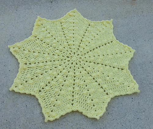 Ravelry: 9-pointed Popcorn Round Ripple Afghan pattern by Gene Saunders