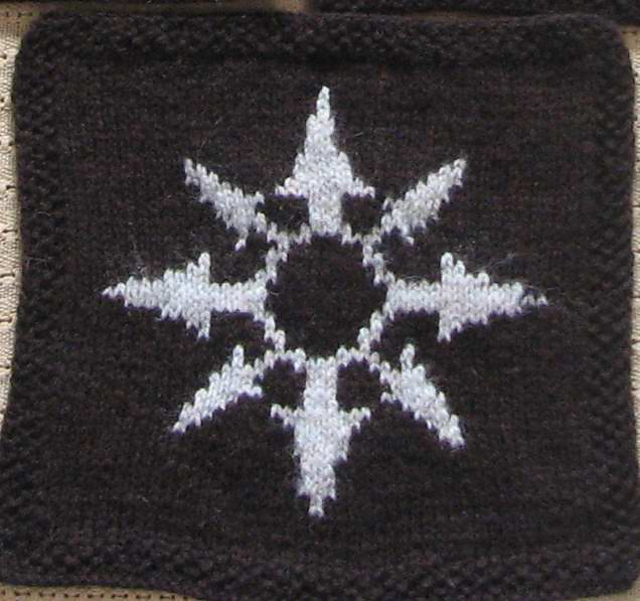 Ravelry: Magickal Throw: Chaos Symbol pattern by Erssie