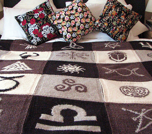 Ravelry: Magickal Throw: Pagan Throw With Symbols - patterns