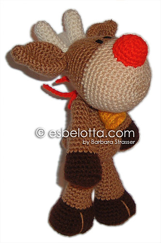 Ravelry: Rudi, the Red-Nosed Reindeer pattern by Barbara Strasser