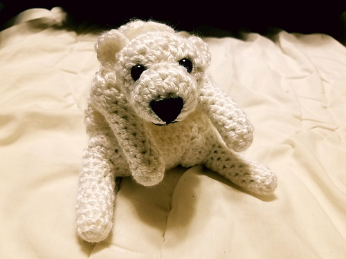 Ravelry: Bear Drawstring Bag pattern by Kawawunga