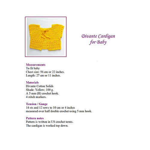 Ravelry: Divante Cardigan for Baby pattern by Esther Kate