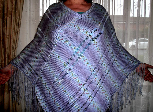 Ravelry: Drop Stitch Poncho pattern by Esther Kate