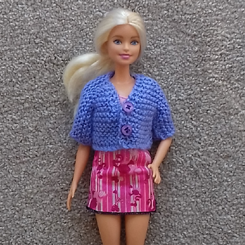 Ravelry: Lavender Cardigan for Barbie pattern by Esther Kate