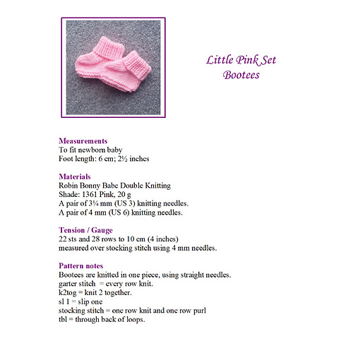 Ravelry: Pink Set pattern by Esther Kate