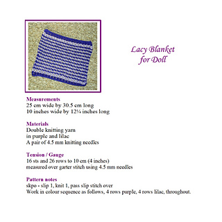 Ravelry: Baby Doll's Bedtime pattern by Esther Kate