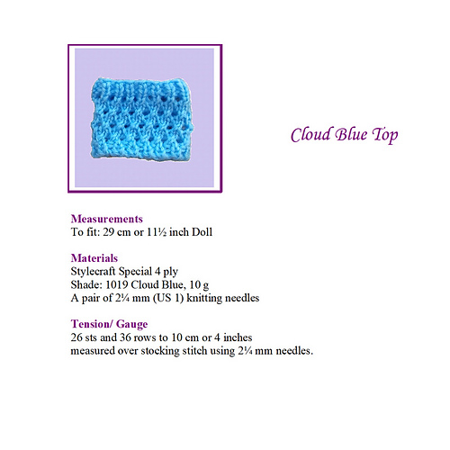 Ravelry: Tube Tops for Doll pattern by Esther Kate