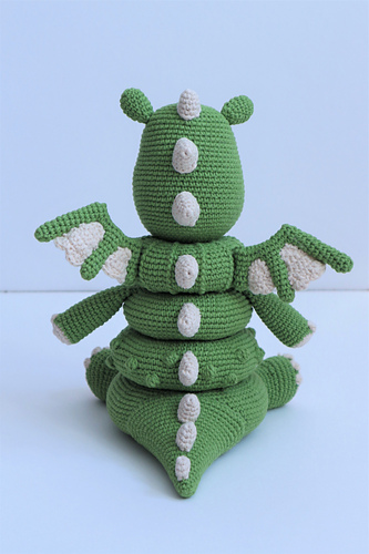 Dragon Stacking toy. If you don’t crochet the wings, you’ll get a cute ...
