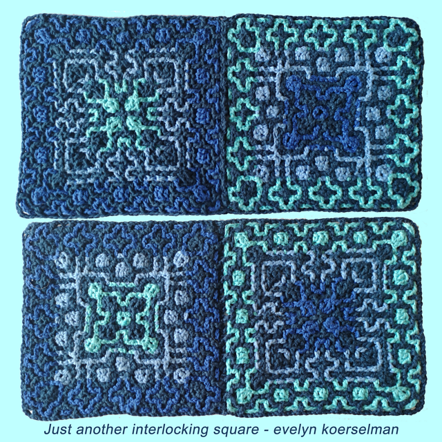Ravelry: Just another interlocking square pattern by Evelyn Koerselman