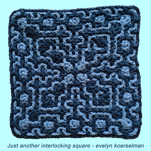 Ravelry: Just another interlocking square pattern by Evelyn Koerselman