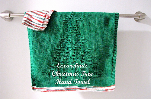 Ravelry: Christmas Tree Hand Towel pattern by Ezcareknits
