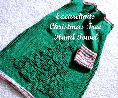 Ravelry: Christmas Tree Hand Towel pattern by Ezcareknits