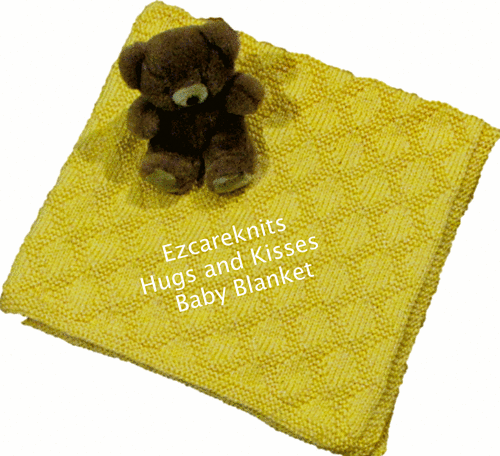 Ravelry: Hugs and Kisses Baby Blanket pattern by Ezcareknits