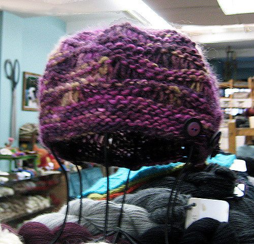 Ravelry: Drop Stitch Hat with Button-On Ear Flaps pattern by Sami Kaplan
