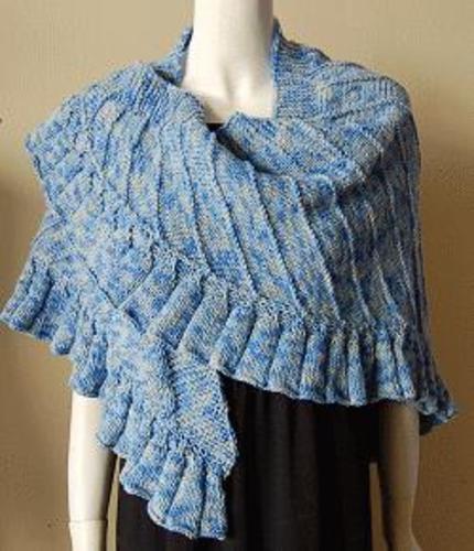 Ravelry: Ruffled Shawl (vertical ridge) pattern by Gail Tanquary