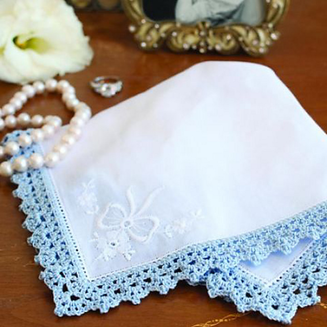 Ravelry: Something Blue Handkerchief Trim pattern by Susan Lowman