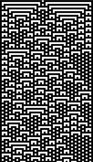 Ravelry Fbzs 1d Elementary Cellular Automata 01001001 Scarf