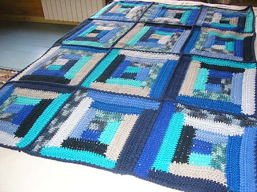 Ravelry: Cool Log Cabin Crochet Throw pattern by Marianne Forrestal