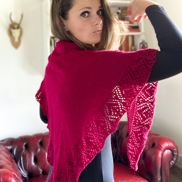 Ravelry: Lace Border Shawl pattern by Mrs E James