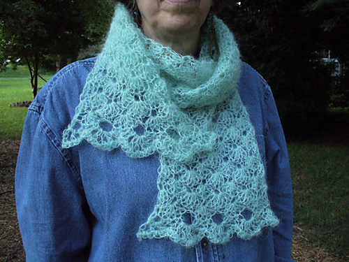 Ravelry: Airy Shells Scarf pattern by Deborah E. Burger