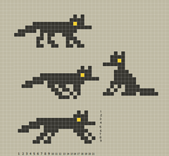Ravelry: tiny wolves chart pattern by fiona bearclaw