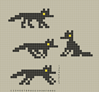 Ravelry: tiny wolves chart pattern by fiona bearclaw